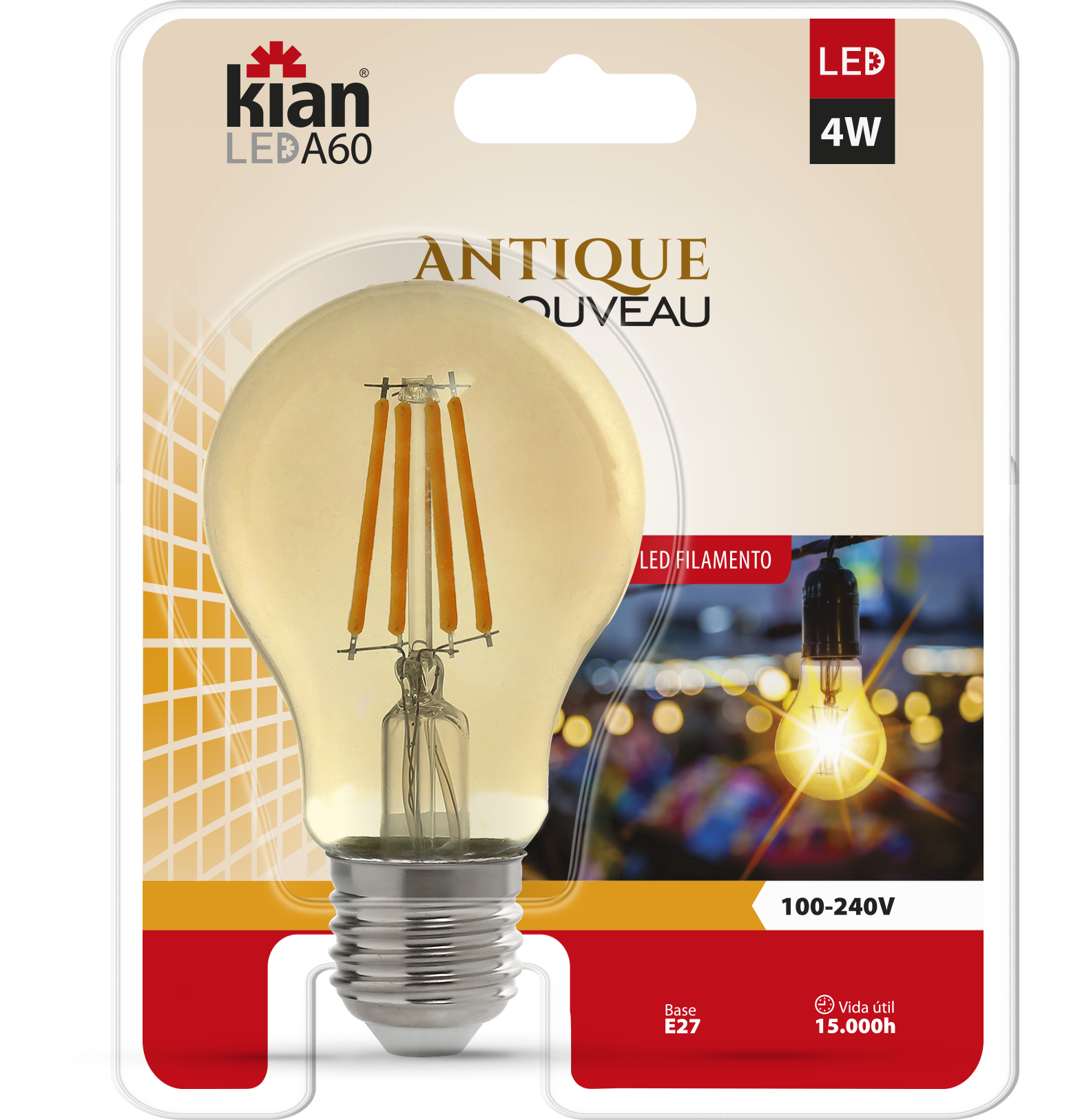LED Antique Nouveau - Kian Iluminação